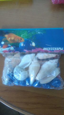 Ракушки, камешки и грунт в наборе